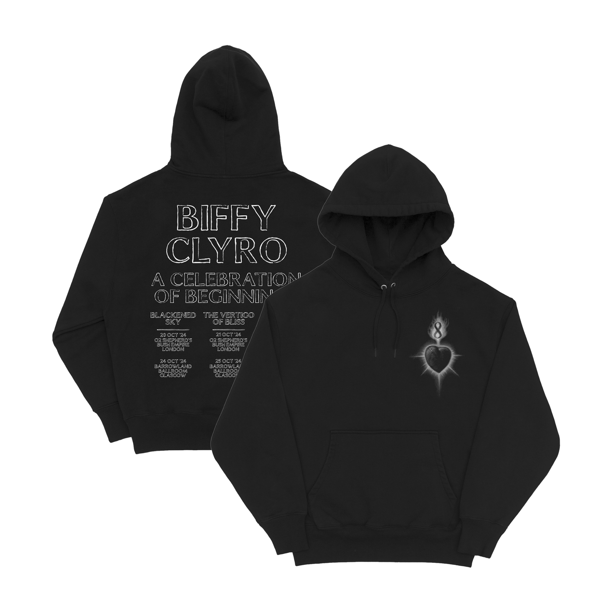 A Celebration of Beginnings UK 2024 Tour Hoodie Black | Biffy Clyro ...